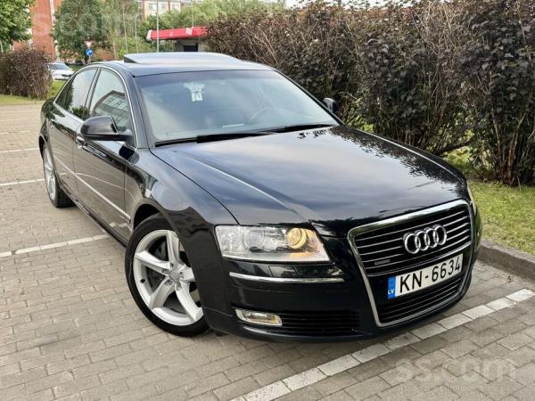 Black Audi A8 2008 in Jelgava, with an engine capacity of 3.00 L and mileage of 400 thousand km for 15000 €, photo 1 on AUTOMOTO.COM.LV