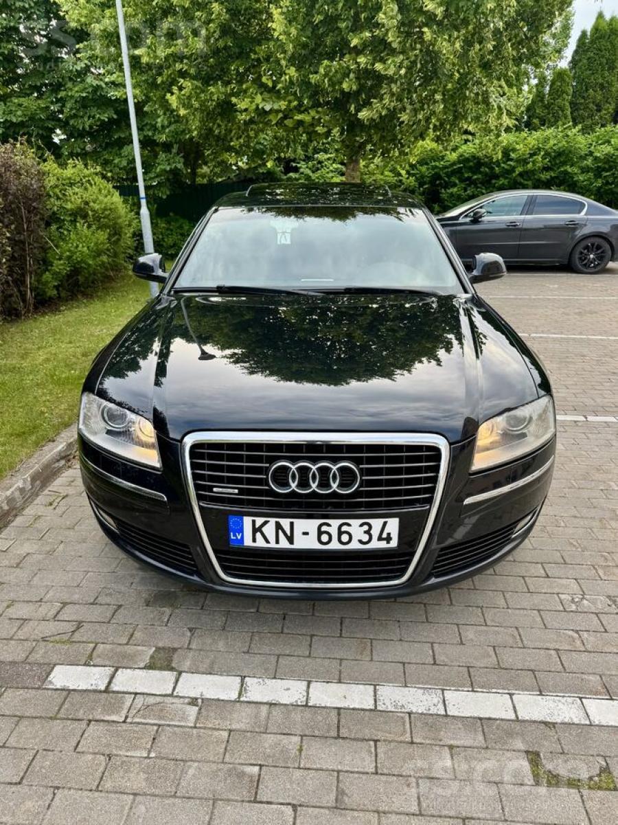 Black Audi A8 2008 in Jelgava, with an engine capacity of 3.00 L and mileage of 400 thousand km for 1490 €, photo 7 on AUTOMOTO.COM.LV