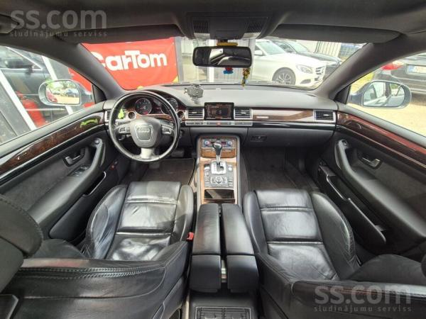 Black Audi A8 2008 in Riga, with an engine capacity of 4.20 L and mileage of 0 thousand km for 6500 €, photo 7 on AUTOMOTO.COM.LV