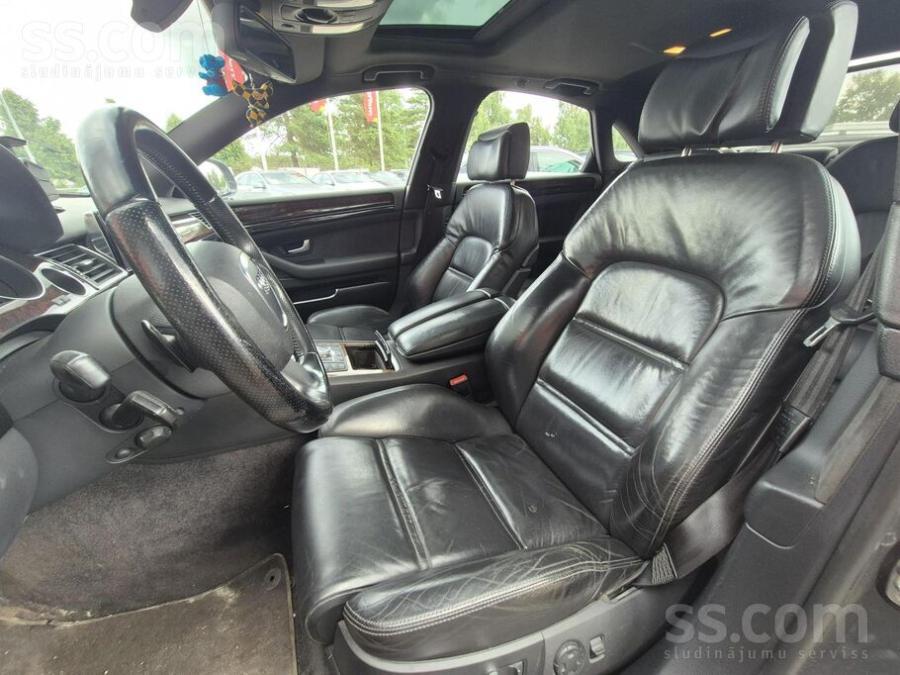 Black Audi A8 2008 in Riga, with an engine capacity of 4.20 L and mileage of 0 thousand km for 6500 €, photo 7 on AUTOMOTO.COM.LV