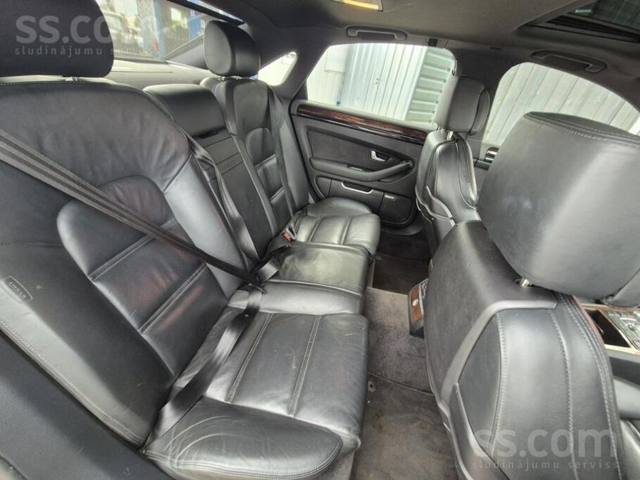 Black Audi A8 2008 in Riga, with an engine capacity of 4.20 L and mileage of 0 thousand km for 6500 €, photo 10 on AUTOMOTO.COM.LV