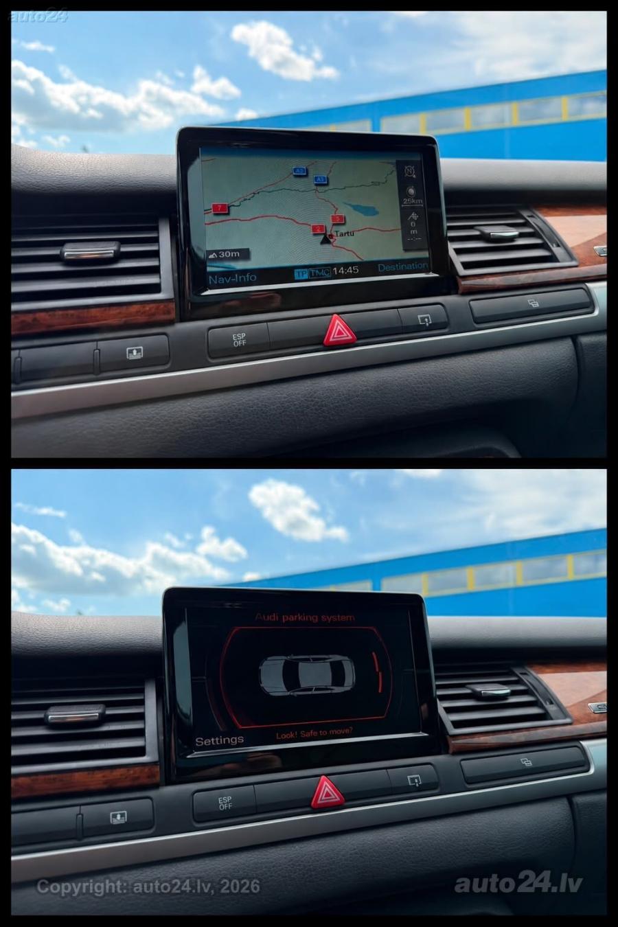 Black Audi A8 2008 in Tartu, with an engine capacity of 3.00 L and mileage of 488 thousand km for 8999 €, photo 15 on AUTOMOTO.COM.LV
