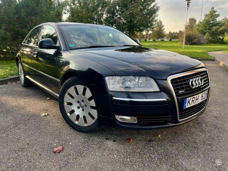 Melns Audi A8 2008 Ukmergė, ar dzinēja tilpumu 2.97 L un nobraukumu 396 tūkst. km par 3200 €, foto 1 vietnē AUTOMOTO.COM.LV