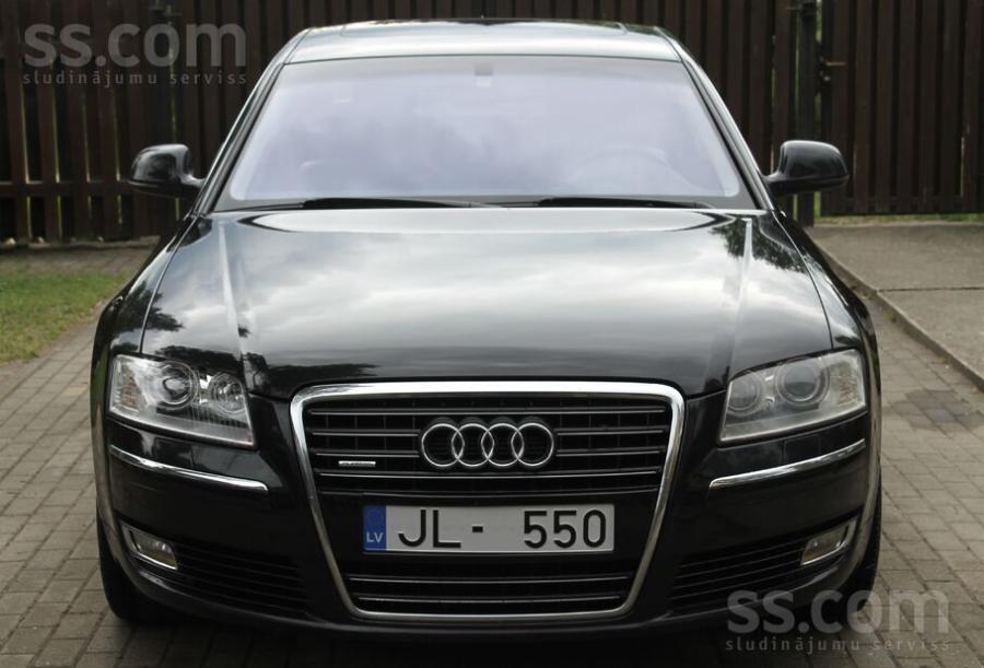 Black Audi A8 2009 in Liepaja, with an engine capacity of 3.00 L and mileage of 255 thousand km for 8500 €, photo 1 on AUTOMOTO.COM.LV