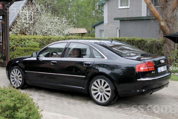 Black Audi A8 2009 in Liepaja, with an engine capacity of 3.00 L and mileage of 255 thousand km for 8500 €, photo 6 on AUTOMOTO.COM.LV