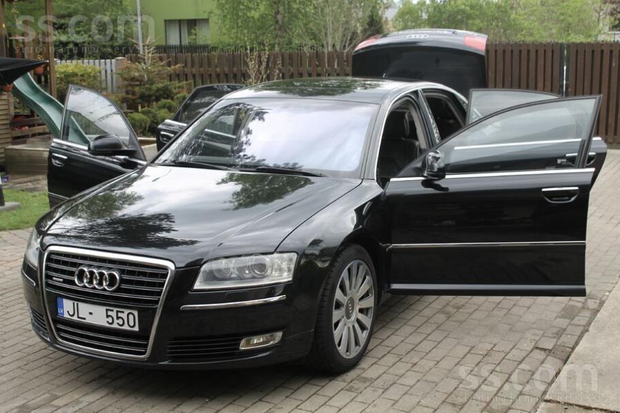 Black Audi A8 2009 in Liepaja, with an engine capacity of 3.00 L and mileage of 255 thousand km for 8500 €, photo 14 on AUTOMOTO.COM.LV
