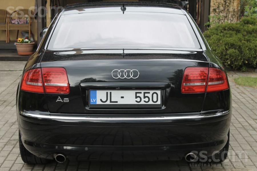 Black Audi A8 2009 in Liepaja, with an engine capacity of 3.00 L and mileage of 255 thousand km for 8500 €, photo 9 on AUTOMOTO.COM.LV