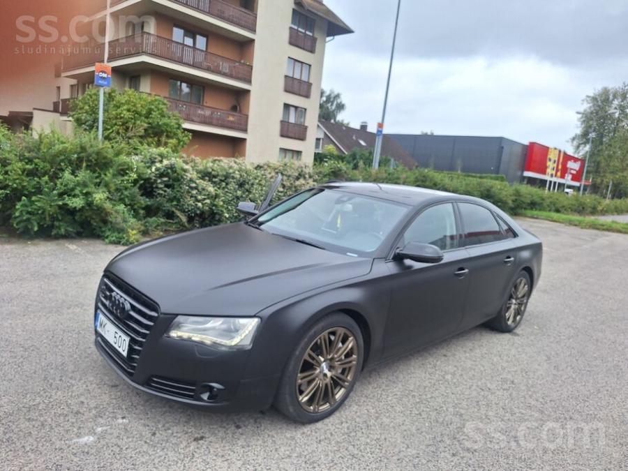Melns Audi A8 2010 Rīga, ar dzinēja tilpumu 4.20 L un nobraukumu 310 tūkst. km par 15000 €, foto 1 vietnē AUTOMOTO.COM.LV