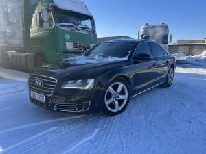 Black Audi A8 2010 in Kaunas, with an engine capacity of 3.00 L and mileage of 294 thousand km for 6350 €, photo  on AUTOMOTO.COM.LV