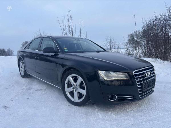 Melns Audi A8 2010 Varėna, ar dzinēja tilpumu 4.13 L un nobraukumu 302 tūkst. km par 11500 €, foto 2 vietnē AUTOMOTO.COM.LV