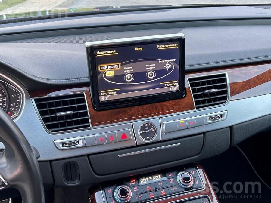 Black Audi A8 2010 in Riga, with an engine capacity of 3.00 L and mileage of 226 thousand km for 9750 €, photo 25 on AUTOMOTO.COM.LV