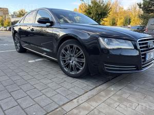 Melns Audi A8 2011 Rīga, ar dzinēja tilpumu 3.00 L un nobraukumu 320 tūkst. km par 10500 €, foto  vietnē AUTOMOTO.COM.LV
