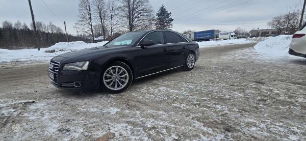Melns Audi A8 2011 Viļņa, ar dzinēja tilpumu 4.13 L un nobraukumu 370 tūkst. km par 11500 €, foto 2 vietnē AUTOMOTO.COM.LV