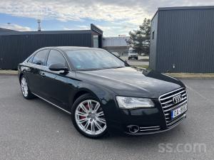 Black Audi A8 2011 in Riga, with an engine capacity of 4.20 L and mileage of 194 thousand km for 16490 €, photo 3 on AUTOMOTO.COM.LV