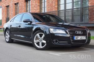 Black Audi A8 2011 in Riga, with an engine capacity of 4.20 L and mileage of 297 thousand km for 12700 €, photo 3 on AUTOMOTO.COM.LV