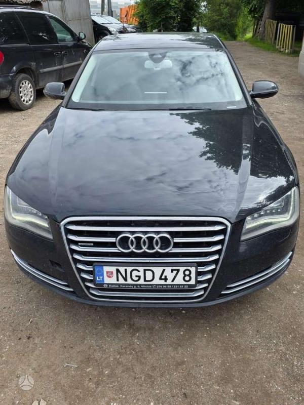 Melns Audi A8 2011 Viļņa, ar dzinēja tilpumu 4.16 L un nobraukumu 294 tūkst. km par 6500 €, foto 1 vietnē AUTOMOTO.COM.LV