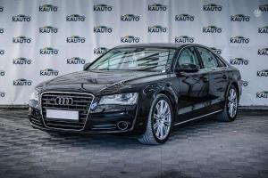 Melns Audi A8 2011 Kauņa, ar dzinēja tilpumu 4.20 L un nobraukumu 306 tūkst. km par 12890 €, foto  vietnē AUTOMOTO.COM.LV