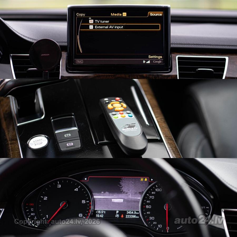Black Audi A8 2011 in Tallinn, with an engine capacity of 3.00 L and mileage of 223 thousand km for 15500 €, photo 19 on AUTOMOTO.COM.LV