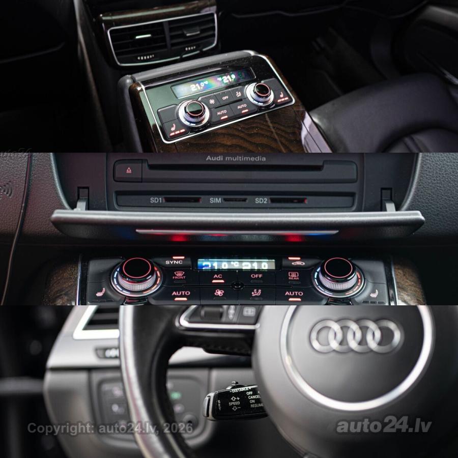 Black Audi A8 2011 in Tallinn, with an engine capacity of 3.00 L and mileage of 223 thousand km for 15500 €, photo 21 on AUTOMOTO.COM.LV