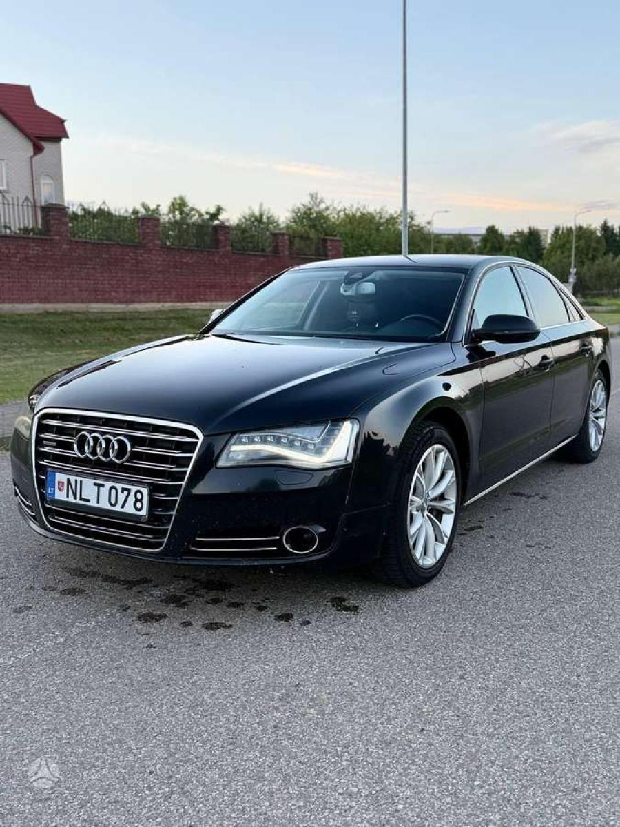 Black Audi A8 2011 in Vilnius, with an engine capacity of 4.13 L and mileage of 380 thousand km for 8200 €, photo 1 on AUTOMOTO.COM.LV