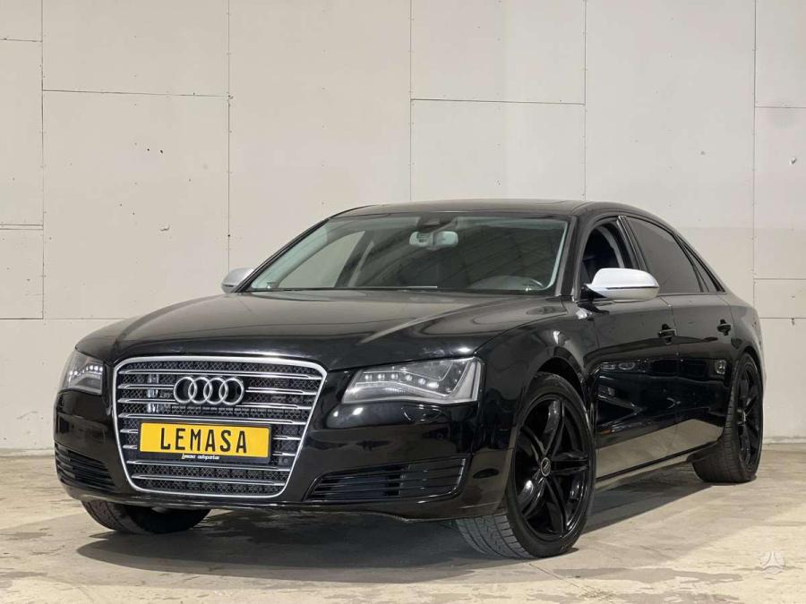 Melns Audi A8 2011 Klaipėda, ar dzinēja tilpumu 6.30 L un nobraukumu 137 tūkst. km par 9999 €, foto 1 vietnē AUTOMOTO.COM.LV