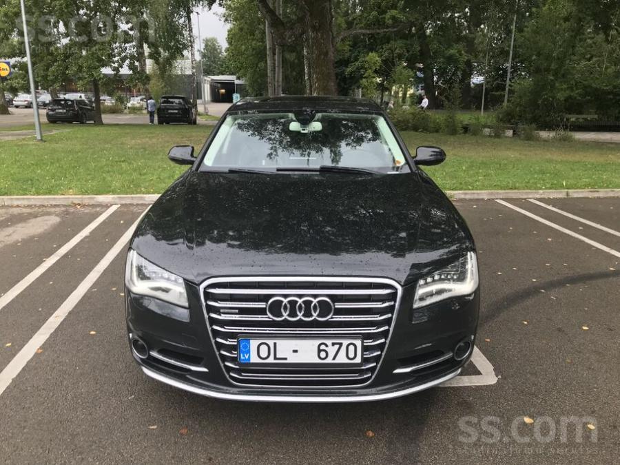 Black Audi A8 2011 in Riga, with an engine capacity of 3.00 L and mileage of 340 thousand km for 12500 €, photo 1 on AUTOMOTO.COM.LV