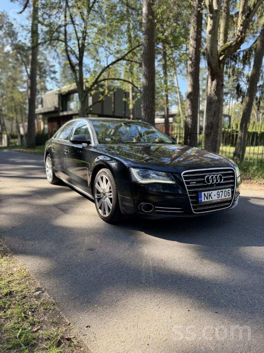 Melns Audi A8 2012 Kuldīga, ar dzinēja tilpumu 3.00 L un nobraukumu 330 tūkst. km par 13990 €, foto 3 vietnē AUTOMOTO.COM.LV