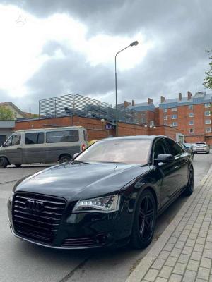 Melns Audi A8 2012 Klaipėda, ar dzinēja tilpumu 4.20 L un nobraukumu 172 tūkst. km par 11300 €, foto 3 vietnē AUTOMOTO.COM.LV