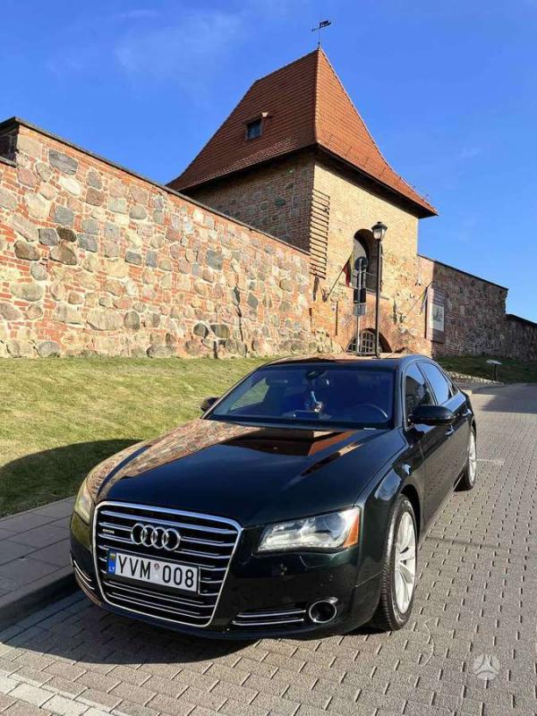 Melns Audi A8 2012 Viļņa, ar dzinēja tilpumu 4.20 L un nobraukumu 170 tūkst. km par 10000 €, foto 2 vietnē AUTOMOTO.COM.LV