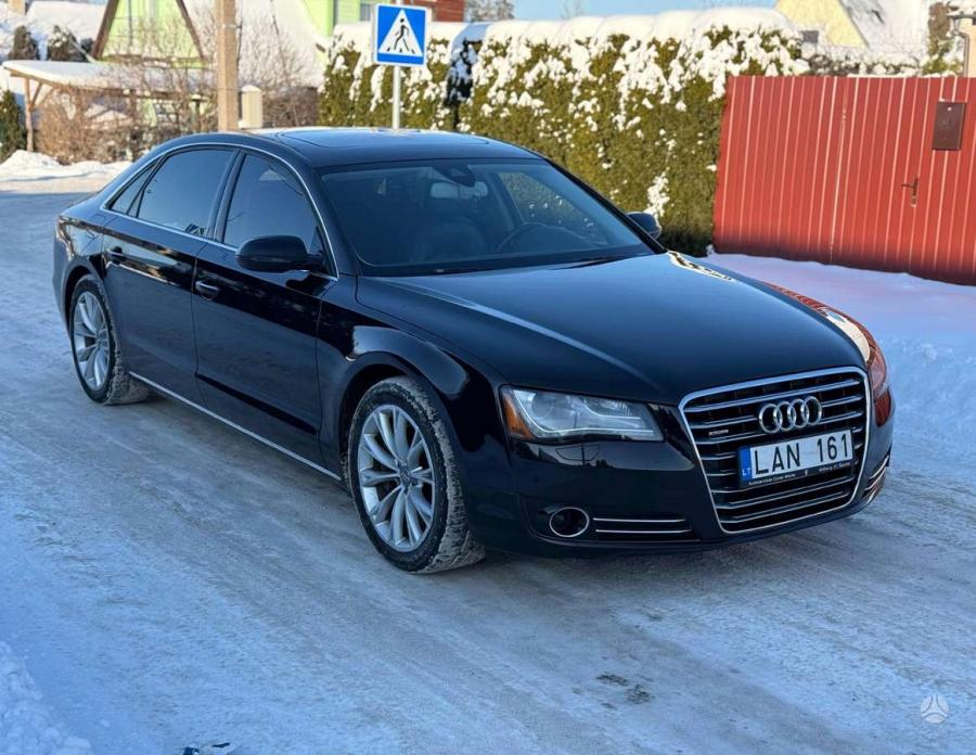 Melns Audi A8 2012 Ukmergė, ar dzinēja tilpumu 4.16 L un nobraukumu 171 tūkst. km par 10999 €, foto 1 vietnē AUTOMOTO.COM.LV