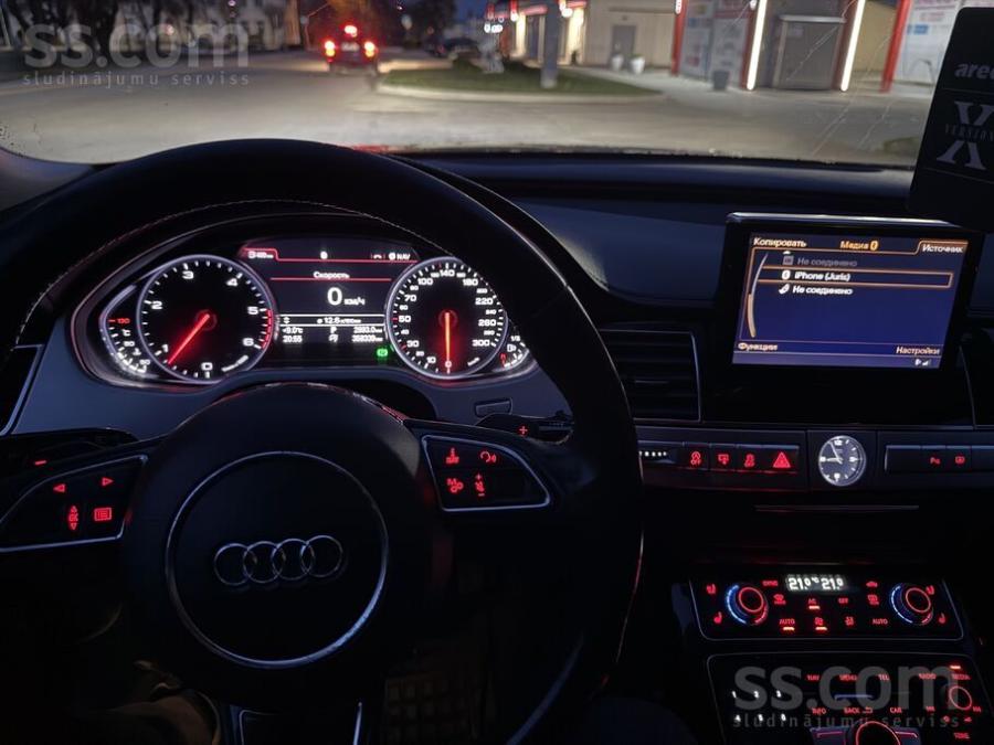 Melns Audi A8 2012 Rīga, ar dzinēja tilpumu 3.00 L un nobraukumu 355 tūkst. km par 13500 €, foto 3 vietnē AUTOMOTO.COM.LV