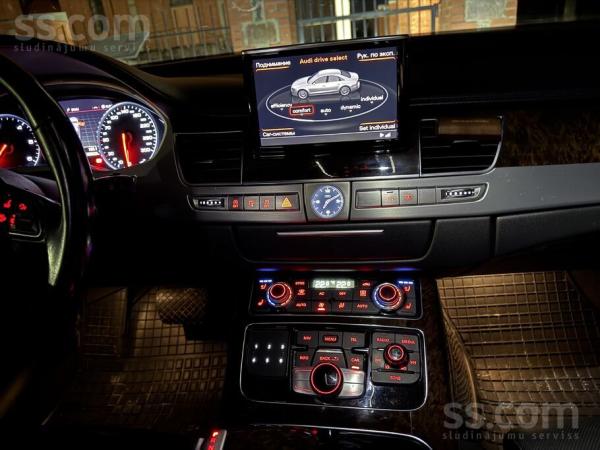 Melns Audi A8 2012 Rīga, ar dzinēja tilpumu 3.00 L un nobraukumu 355 tūkst. km par 13500 €, foto 3 vietnē AUTOMOTO.COM.LV