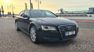 Melns Audi A8 2012 Ventspils, ar dzinēja tilpumu 3.00 L un nobraukumu 270 tūkst. km par 15999 €, foto  vietnē AUTOMOTO.COM.LV