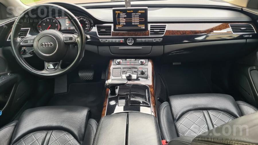 Melns Audi A8 2012 Ventspils, ar dzinēja tilpumu 3.00 L un nobraukumu 270 tūkst. km par 15999 €, foto 6 vietnē AUTOMOTO.COM.LV