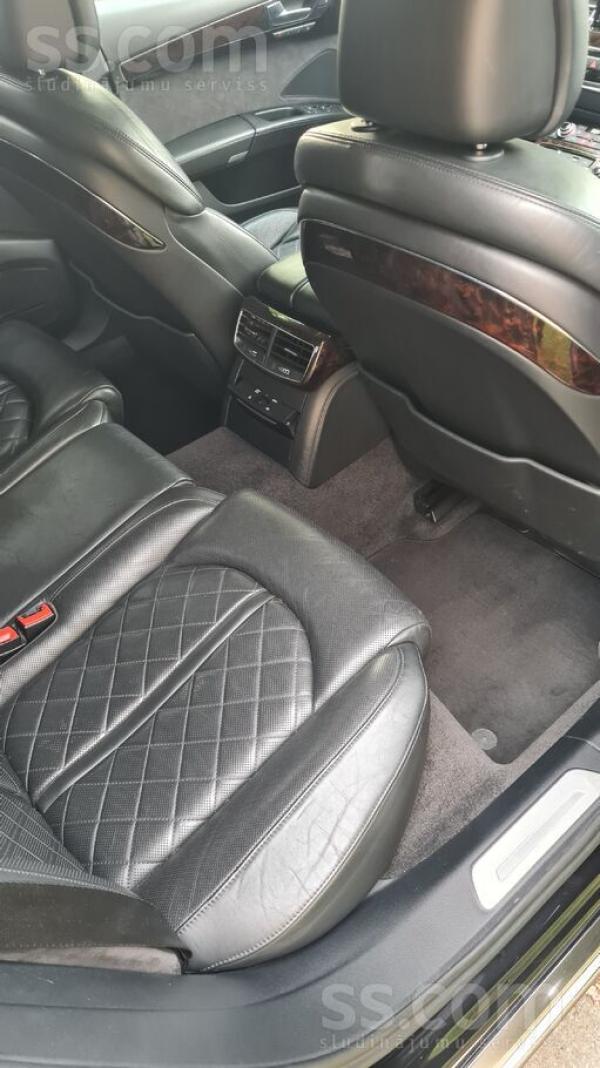 Melns Audi A8 2012 Ventspils, ar dzinēja tilpumu 3.00 L un nobraukumu 270 tūkst. km par 15999 €, foto 6 vietnē AUTOMOTO.COM.LV