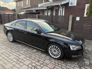 Black Audi A8 2012 in Riga, with an engine capacity of 3.00 L and mileage of 348 thousand km for 13900 €, photo 5 on AUTOMOTO.COM.LV