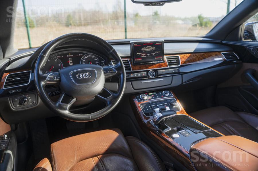 Melns Audi A8 2012 Rīga, ar dzinēja tilpumu 3.00 L un nobraukumu 348 tūkst. km par 15990 €, foto 8 vietnē AUTOMOTO.COM.LV