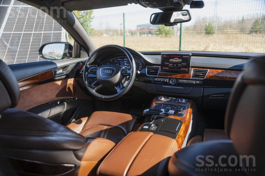 Melns Audi A8 2012 Rīga, ar dzinēja tilpumu 3.00 L un nobraukumu 348 tūkst. km par 15990 €, foto 13 vietnē AUTOMOTO.COM.LV