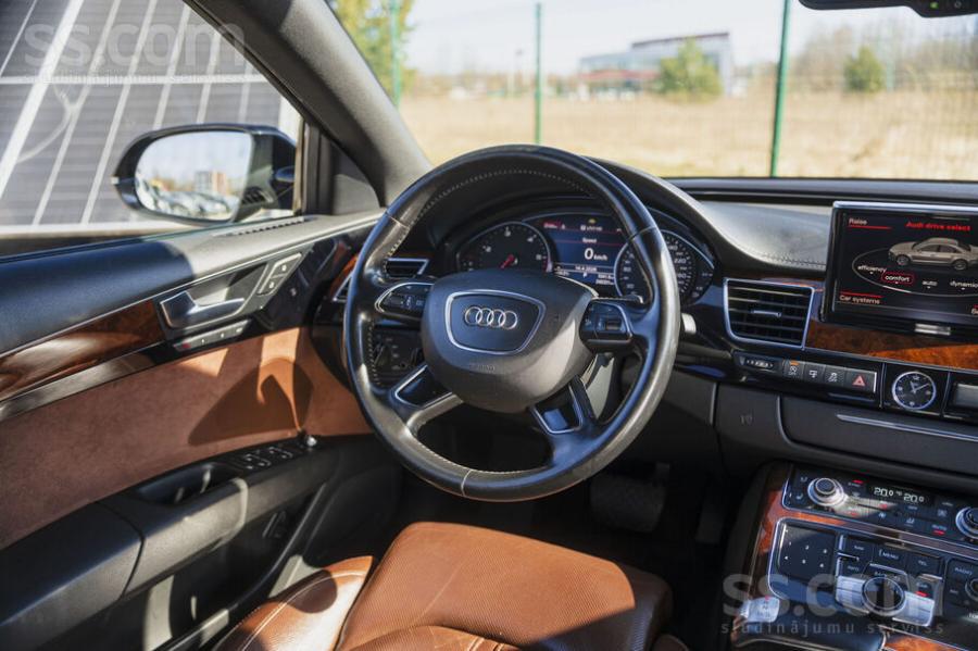 Melns Audi A8 2012 Rīga, ar dzinēja tilpumu 3.00 L un nobraukumu 348 tūkst. km par 15990 €, foto 14 vietnē AUTOMOTO.COM.LV