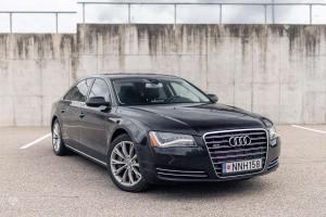 Black Audi A8 2012 in Vilnius, with an engine capacity of 4.16 L and mileage of 217 thousand km for 11500 €, photo 5 on AUTOMOTO.COM.LV