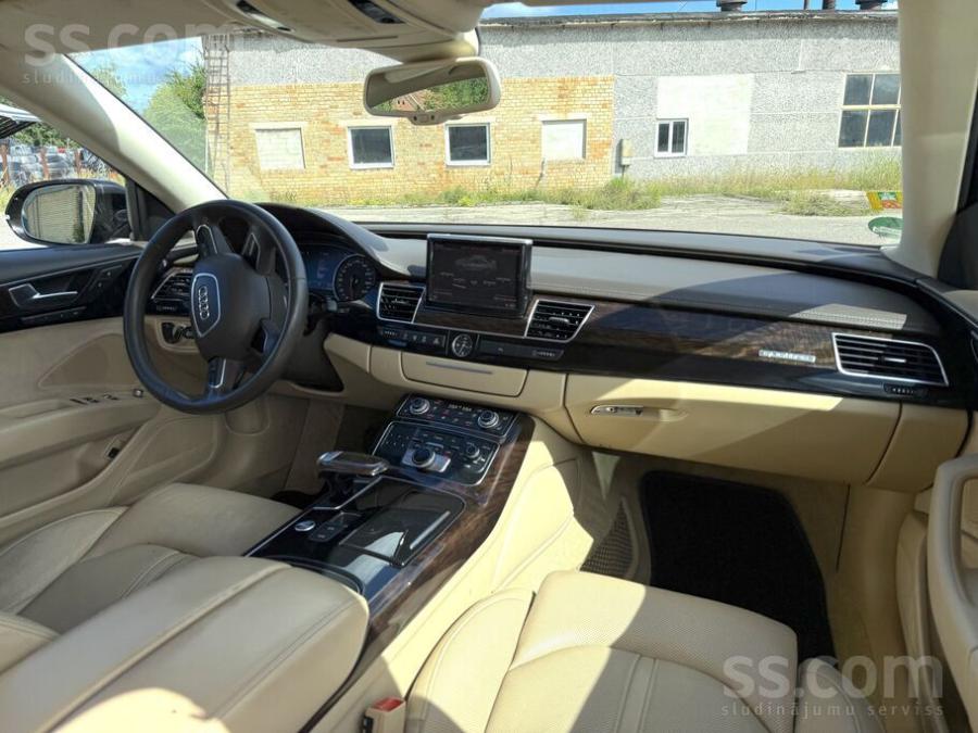 Melns Audi A8 2012 Tukums, ar dzinēja tilpumu 3.00 L un nobraukumu 269 tūkst. km par 8600 €, foto 14 vietnē AUTOMOTO.COM.LV