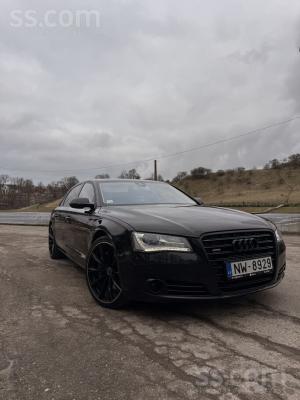 Black Audi A8 2012 in Talsi, with an engine capacity of 4.20 L and mileage of 292 thousand km for 14200 €, photo  on AUTOMOTO.COM.LV