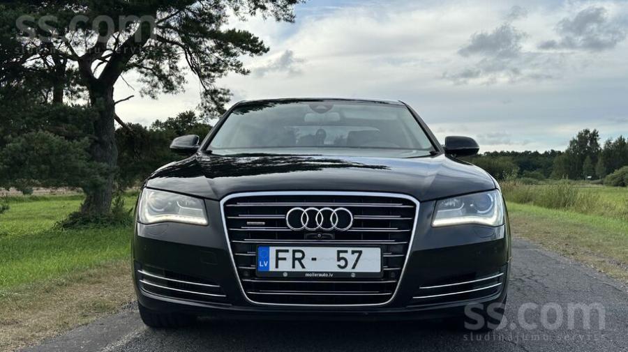 Black Audi A8 2012 in Ventspils, with an engine capacity of 3.00 L and mileage of 272 thousand km for 15500 €, photo 1 on AUTOMOTO.COM.LV