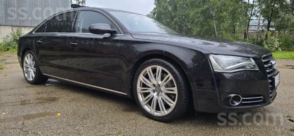Audi A8 2012 Rīga vietnē Melns Audi A8 2012 Rīga, ar dzinēja tilpumu 3.00 L un nobraukumu 203 tūkst. km par 16700 €, foto 3 vietnē AUTOMOTO.COM.LV