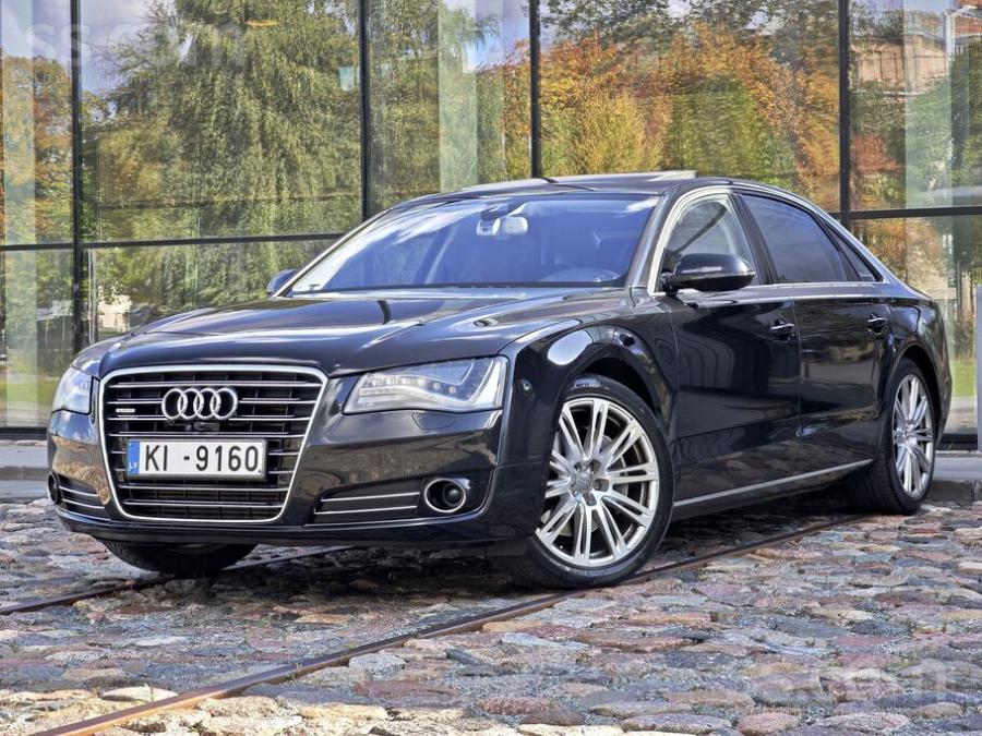 Melns Audi A8 2012 Rīga, ar dzinēja tilpumu 3.00 L un nobraukumu 350 tūkst. km par 14900 €, foto 1 vietnē AUTOMOTO.COM.LV