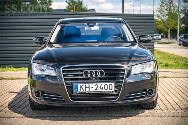 Black Audi A8 2013 in Riga, with an engine capacity of 3.00 L and mileage of 0 thousand km for 19990 €, photo 2 on AUTOMOTO.COM.LV