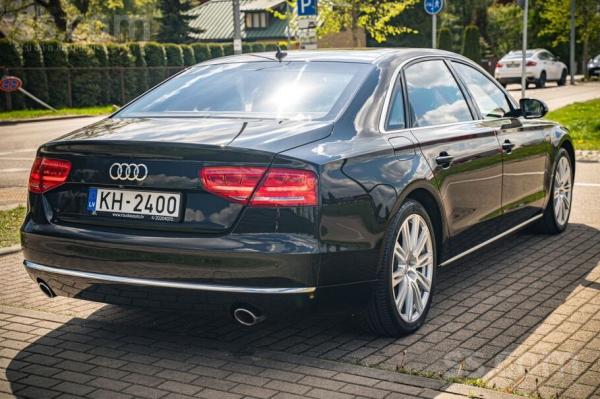 Black Audi A8 2013 in Riga, with an engine capacity of 3.00 L and mileage of 0 thousand km for 19990 €, photo 4 on AUTOMOTO.COM.LV