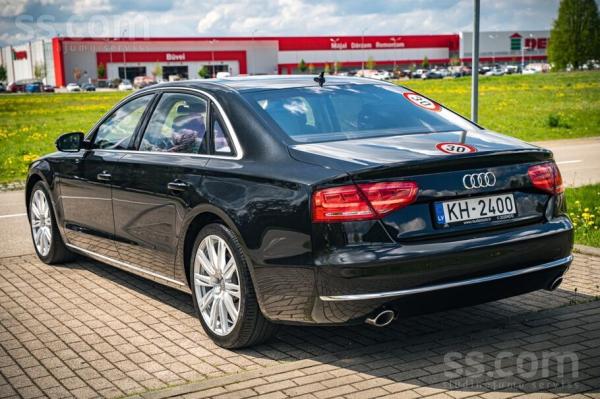 Black Audi A8 2013 in Riga, with an engine capacity of 3.00 L and mileage of 0 thousand km for 19990 €, photo 6 on AUTOMOTO.COM.LV