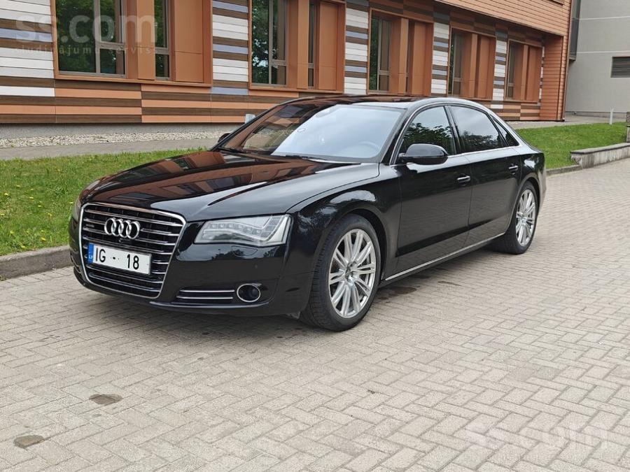 Melns Audi A8 2013 Rīga, ar dzinēja tilpumu 3.00 L un nobraukumu 0 tūkst. km par 12950 €, foto 1 vietnē AUTOMOTO.COM.LV