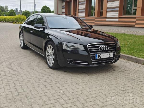 Black Audi A8 2013 in Riga, with an engine capacity of 3.00 L and mileage of 0 thousand km for 12950 €, photo 5 on AUTOMOTO.COM.LV